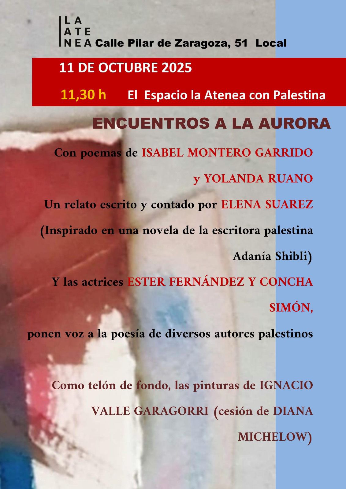 Encuentros a la Aurora por Gaza, 11 de octubre – Isabel Montero Garrido